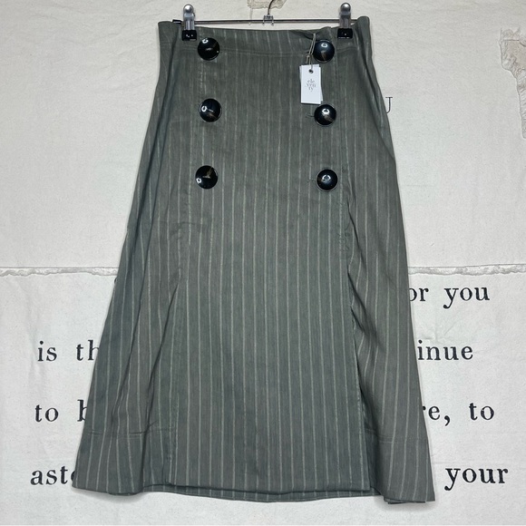 Eleventy | Skirts | Eleventy Sage Pinstripe Wrap Skirt | Poshmark
